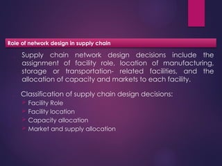 Network design in supply chain management | PPTX
