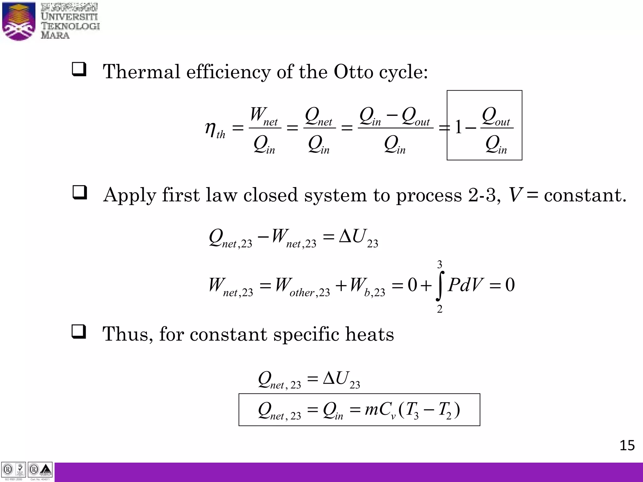 Thermodynamic Chapter 5 Air Standard Cycle | PPT