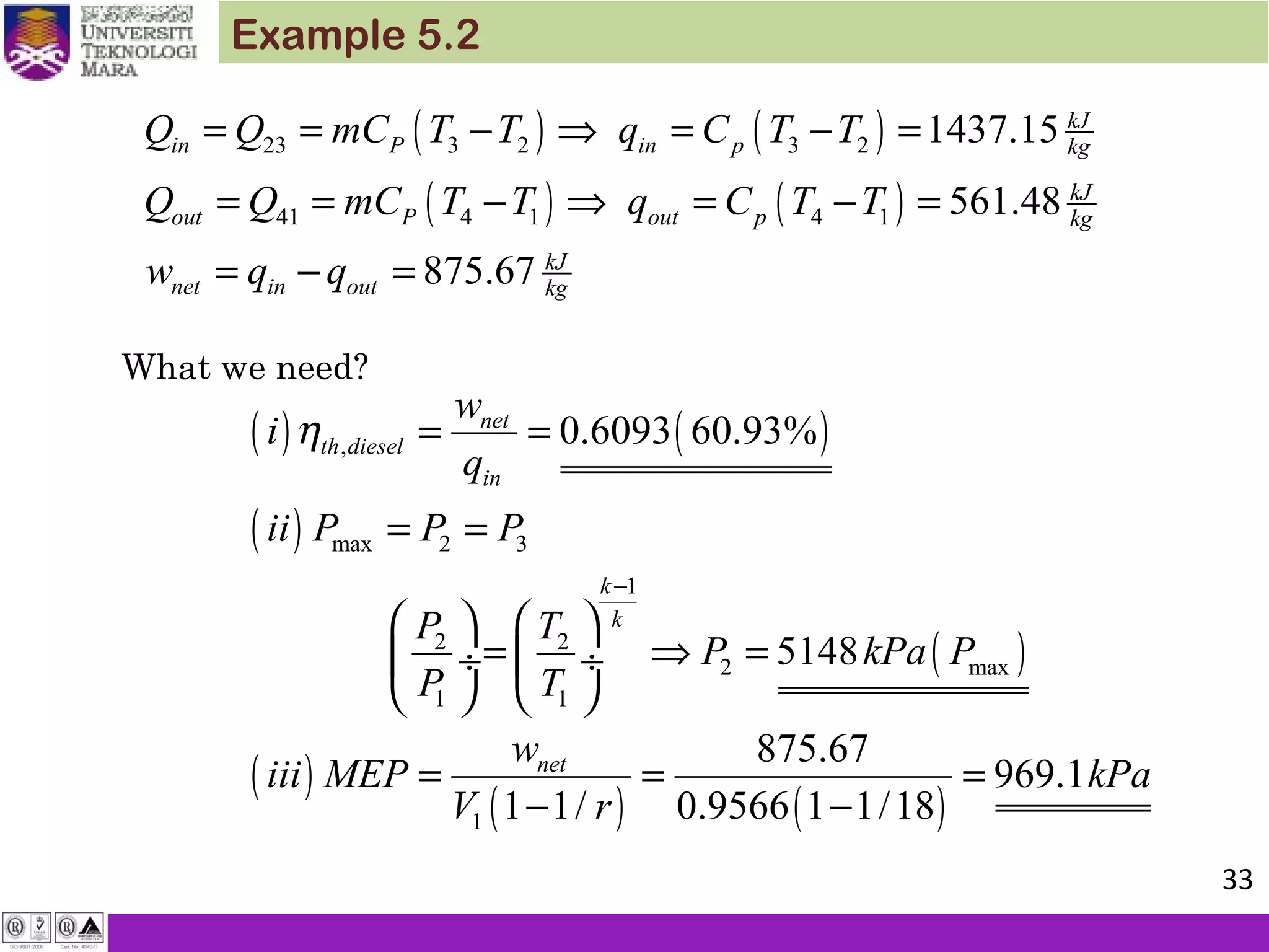 Thermodynamic Chapter 5 Air Standard Cycle | PPT