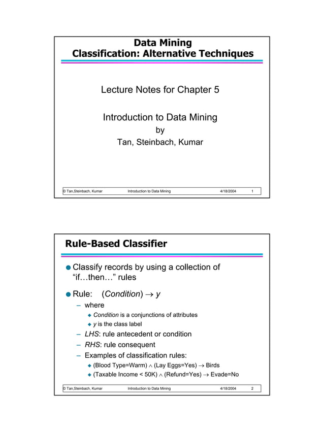 rule-based classifier | PDF | Databases | Computer Software and Applications