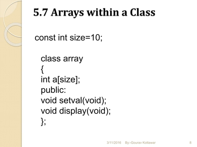 classes & objects in cpp overview | PPTX