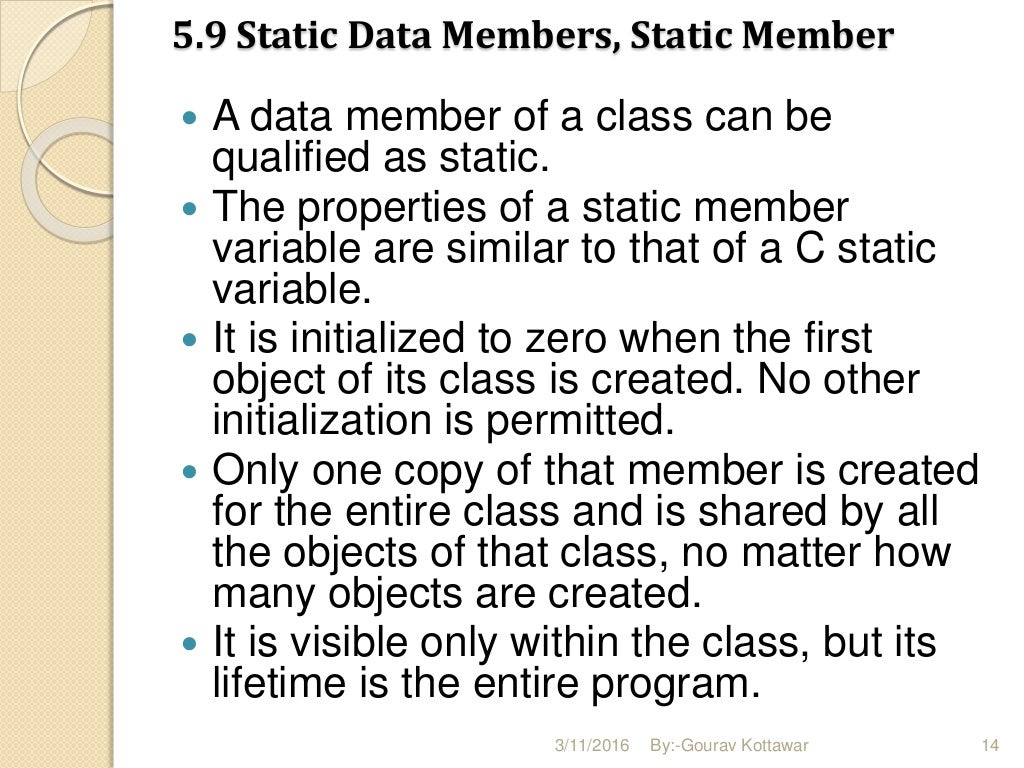 Classes And Objects In Cpp Overview