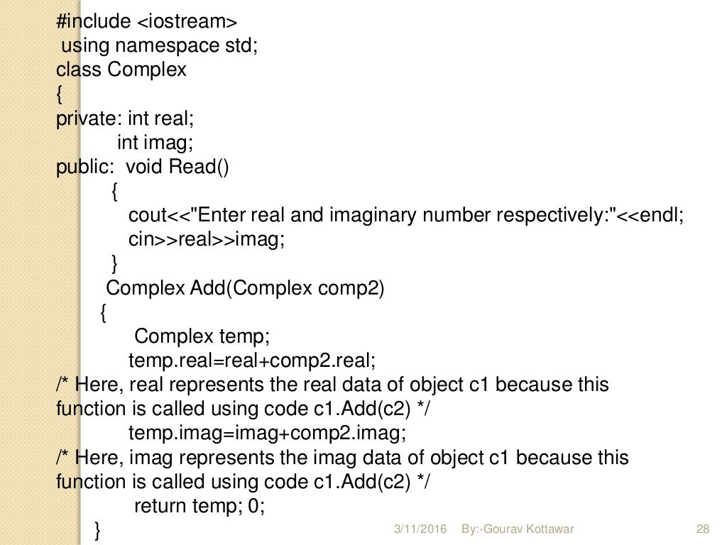 Classes And Objects In Cpp Overview