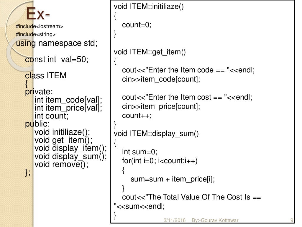 Classes And Objects In Cpp Overview