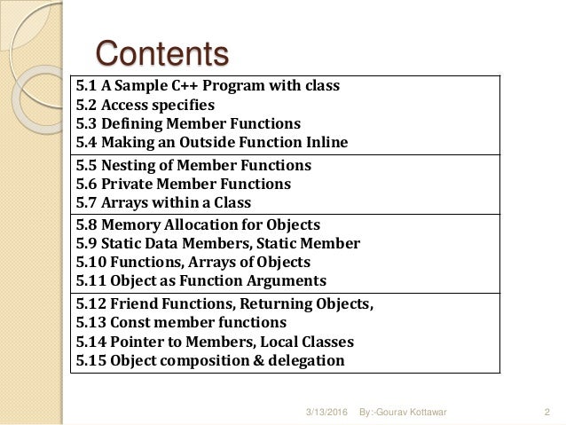 Classes And Objects In Cpp 4081