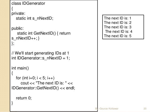 Classes And Objects In Cpp