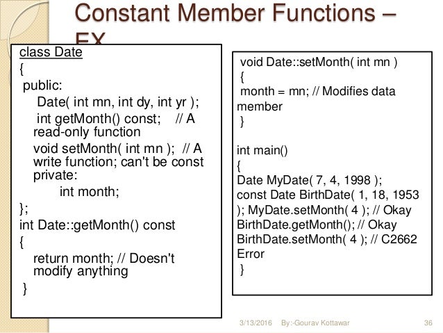 classes & objects in cpp