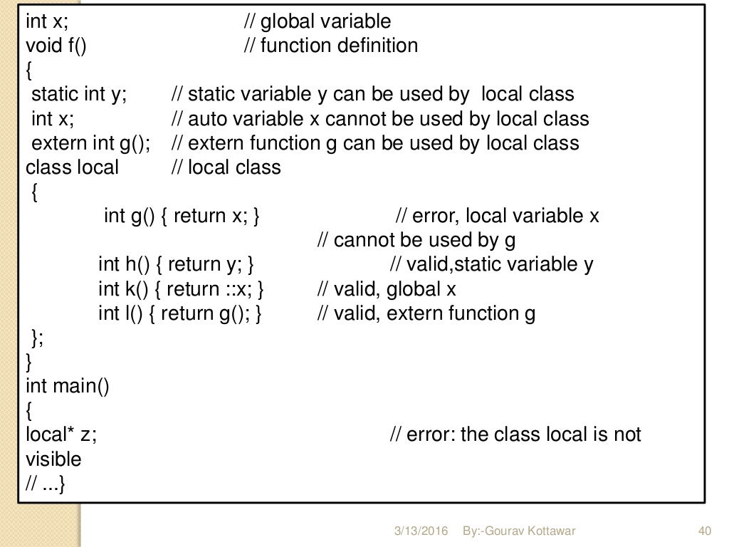 Classes And Objects In Cpp