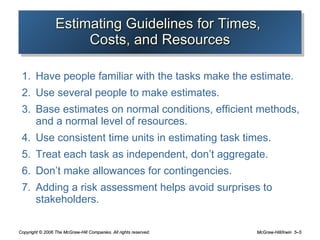 Chap 5 Estimating Project Times | PPT