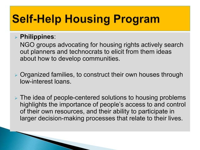 CHAP 5 HOUSING THEORY.pptx | Government Support and Welfare | Financial ...