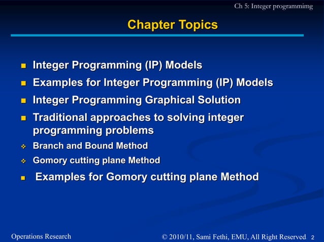 Integer Programming, Gomory | PDF