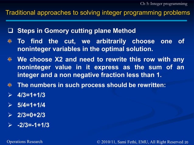 Integer Programming, Gomory | PDF