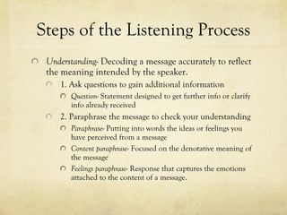 Chap5: Listening and Responding | PPT