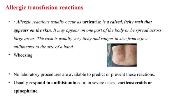 transfusion reactions during and after transfusion | PPT | Free Download