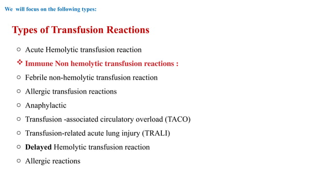 transfusion reactions during and after transfusion | PPT