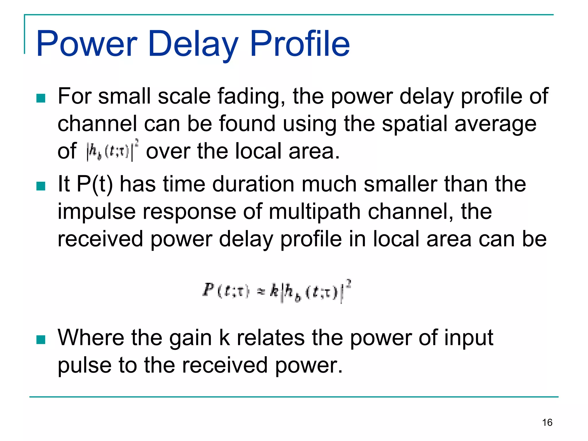 Chap 5 (small scale fading) | PPTX