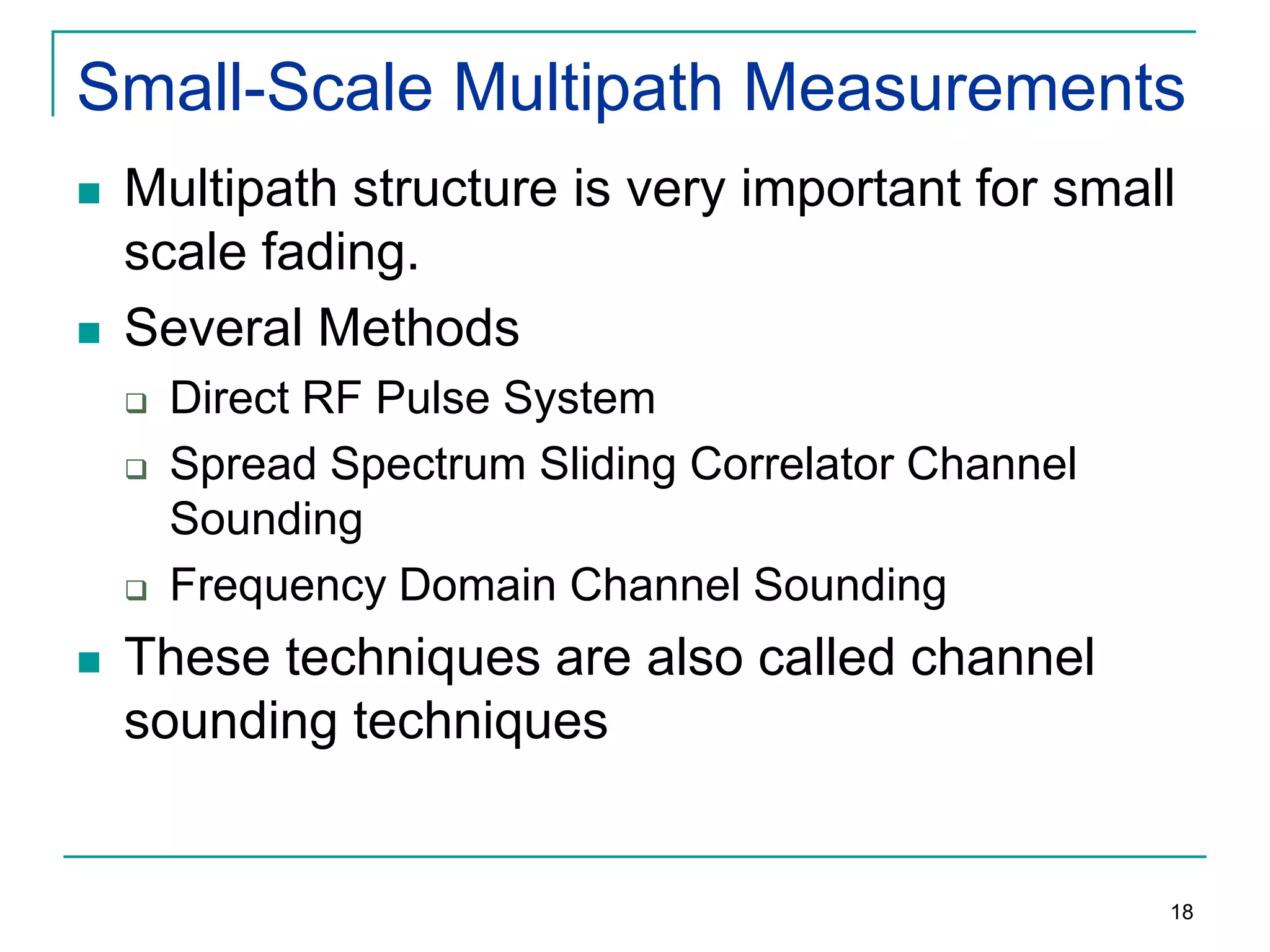 Chap 5 (small scale fading) | PPTX
