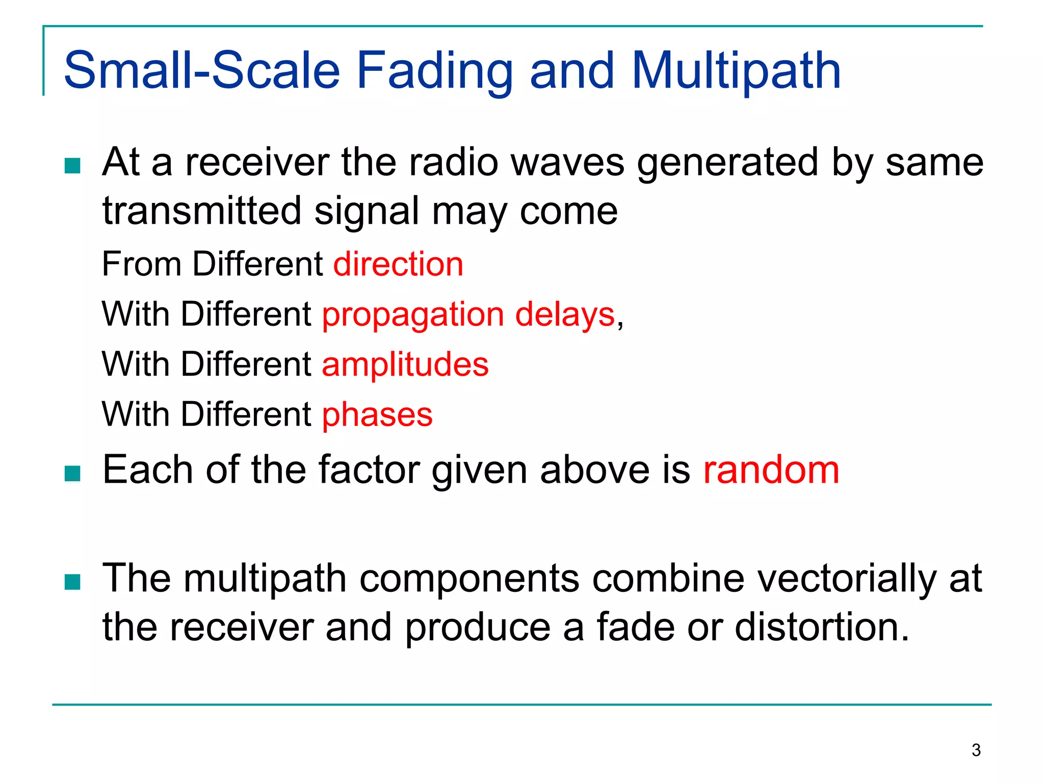 Chap 5 (small scale fading) | PPTX