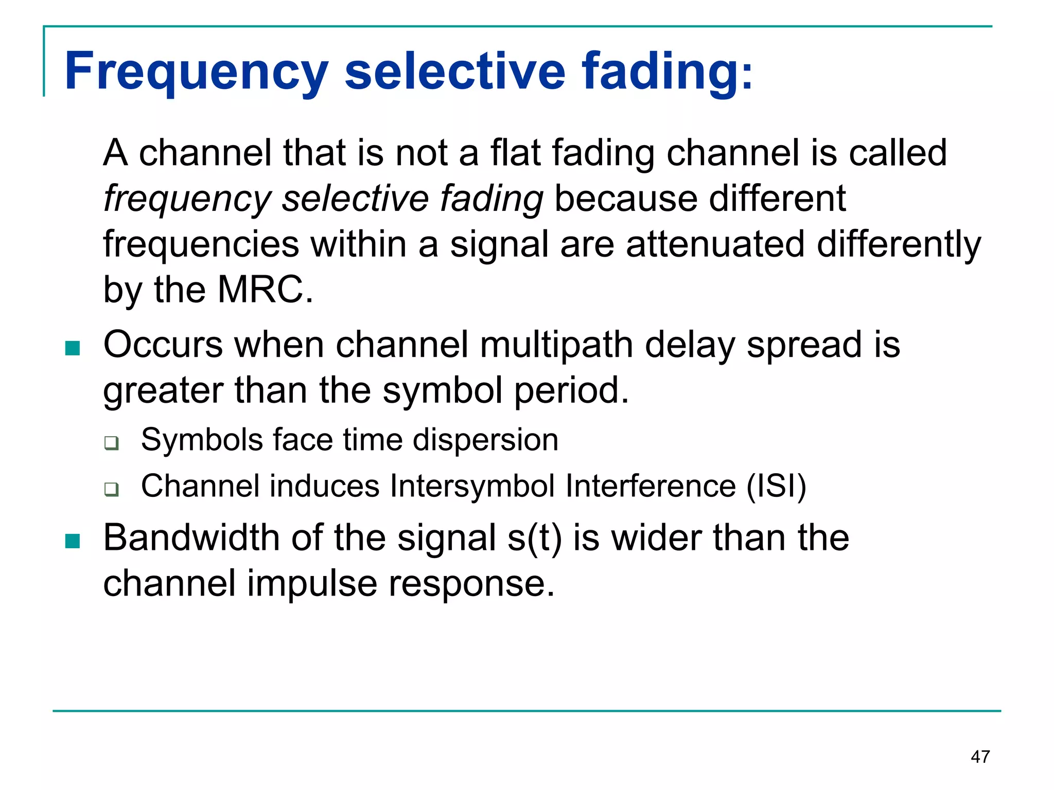 Chap 5 (small scale fading) | PPTX