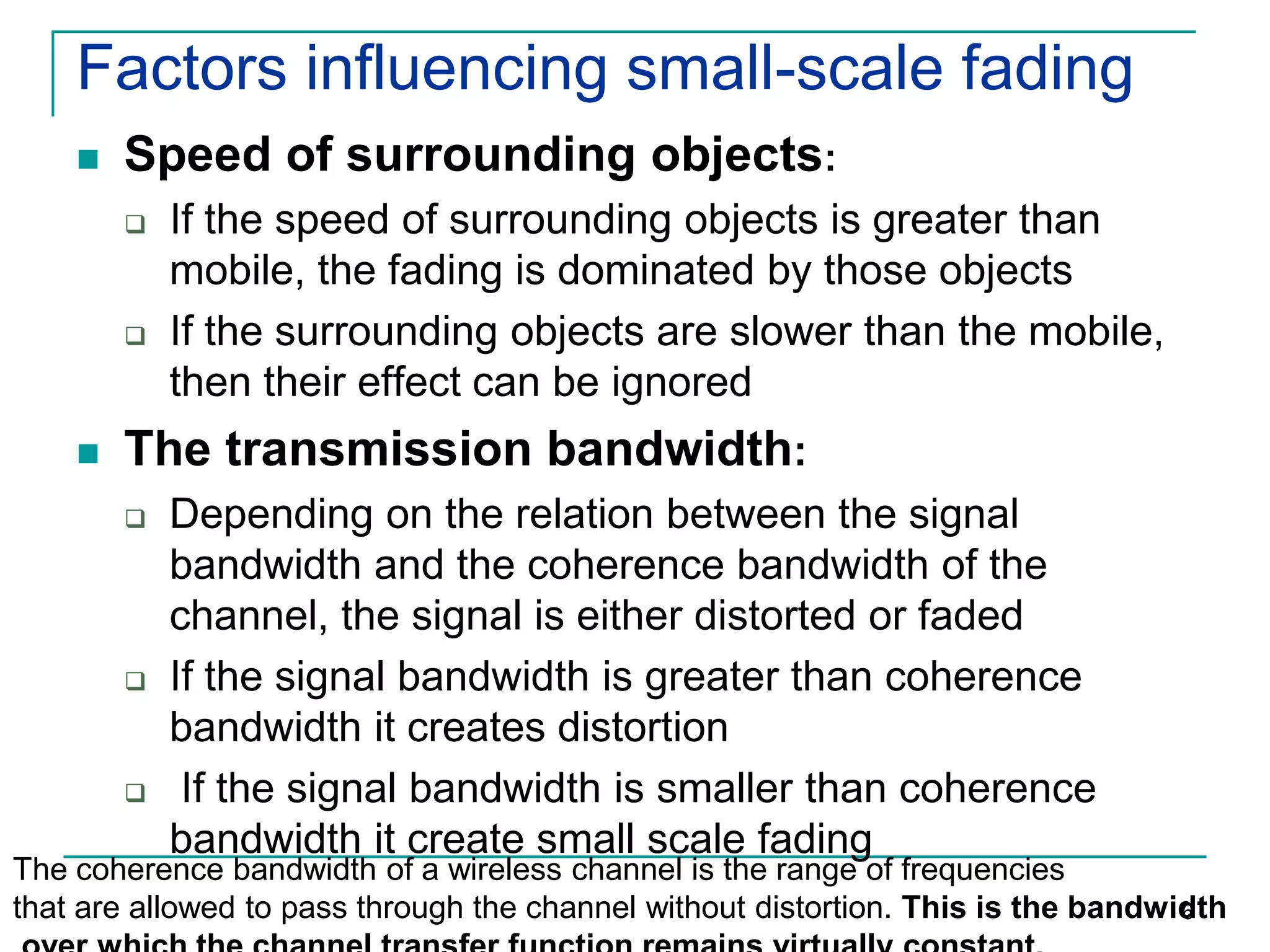Chap 5 (small scale fading) | PPTX