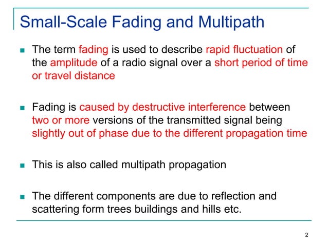 Chap 5 (small scale fading) | PPTX