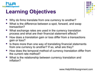 International Accounting:Foreign Currency Translation | PPT
