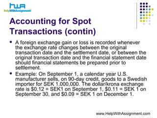 International Accounting:Foreign Currency Translation | PPT
