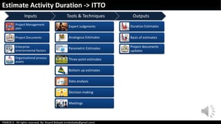 Chap 6.4 Estimate Activity Duration | PDF