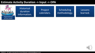 Chap 6.4 Estimate Activity Duration | PDF