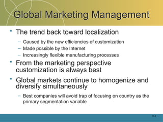 Chapter 6 Global Marketing Management Planning and organization | PPTX