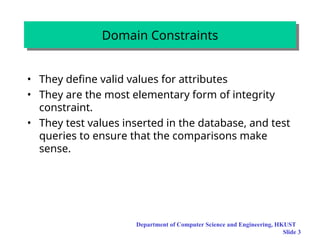 database management system presentation on integrity constraints | PPT