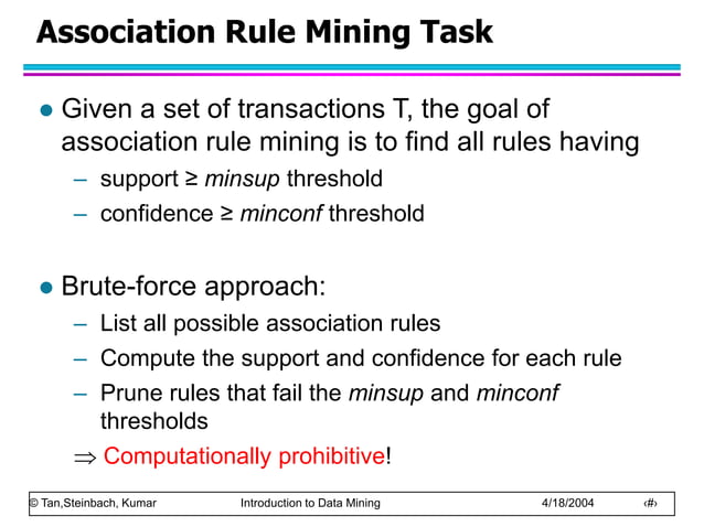 chap6_basic_association_analysis.ppt | Databases | Computer Software ...
