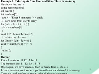 Chap 6 c++ | PPT | Programming Languages | Computing
