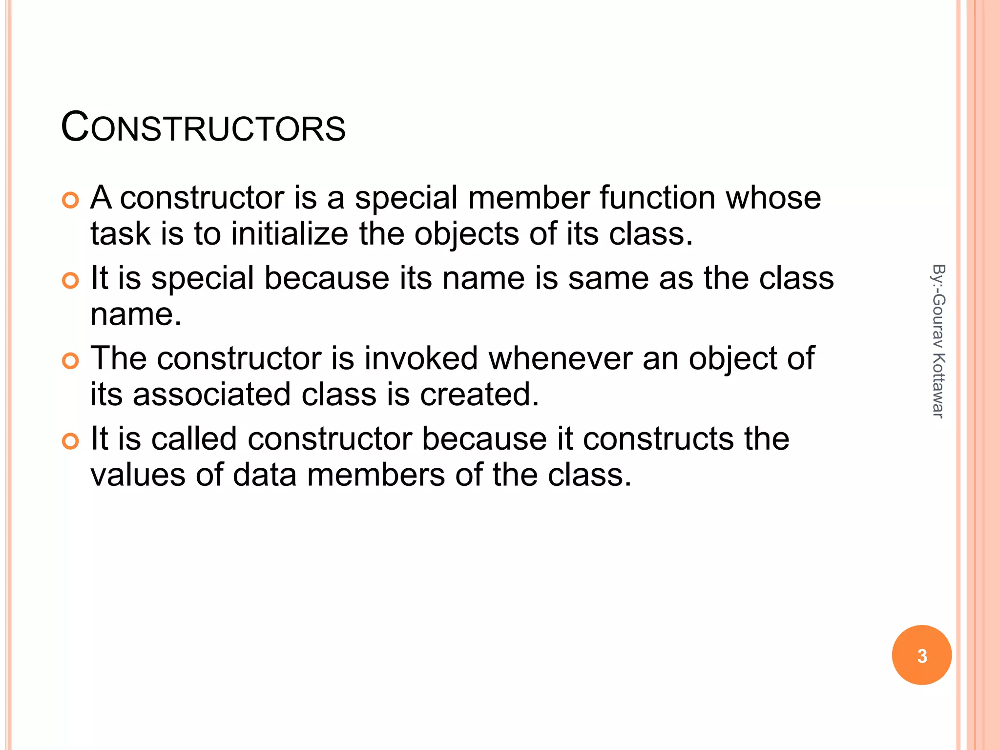 Constructor And Destructor In Cpp Ppt