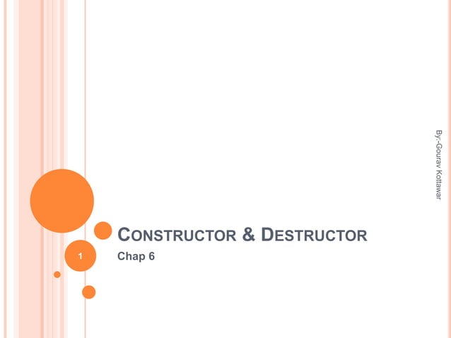 constructor & destructor in cpp | PPT