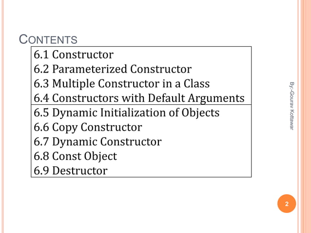 constructor & destructor in cpp | PPT