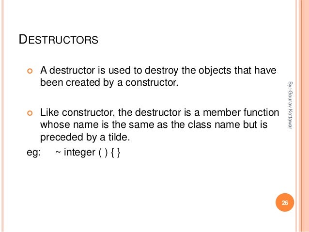 constructor & destructor in cpp