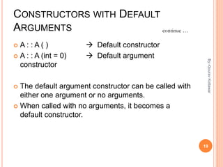 constructor & destructor in cpp | PPTX