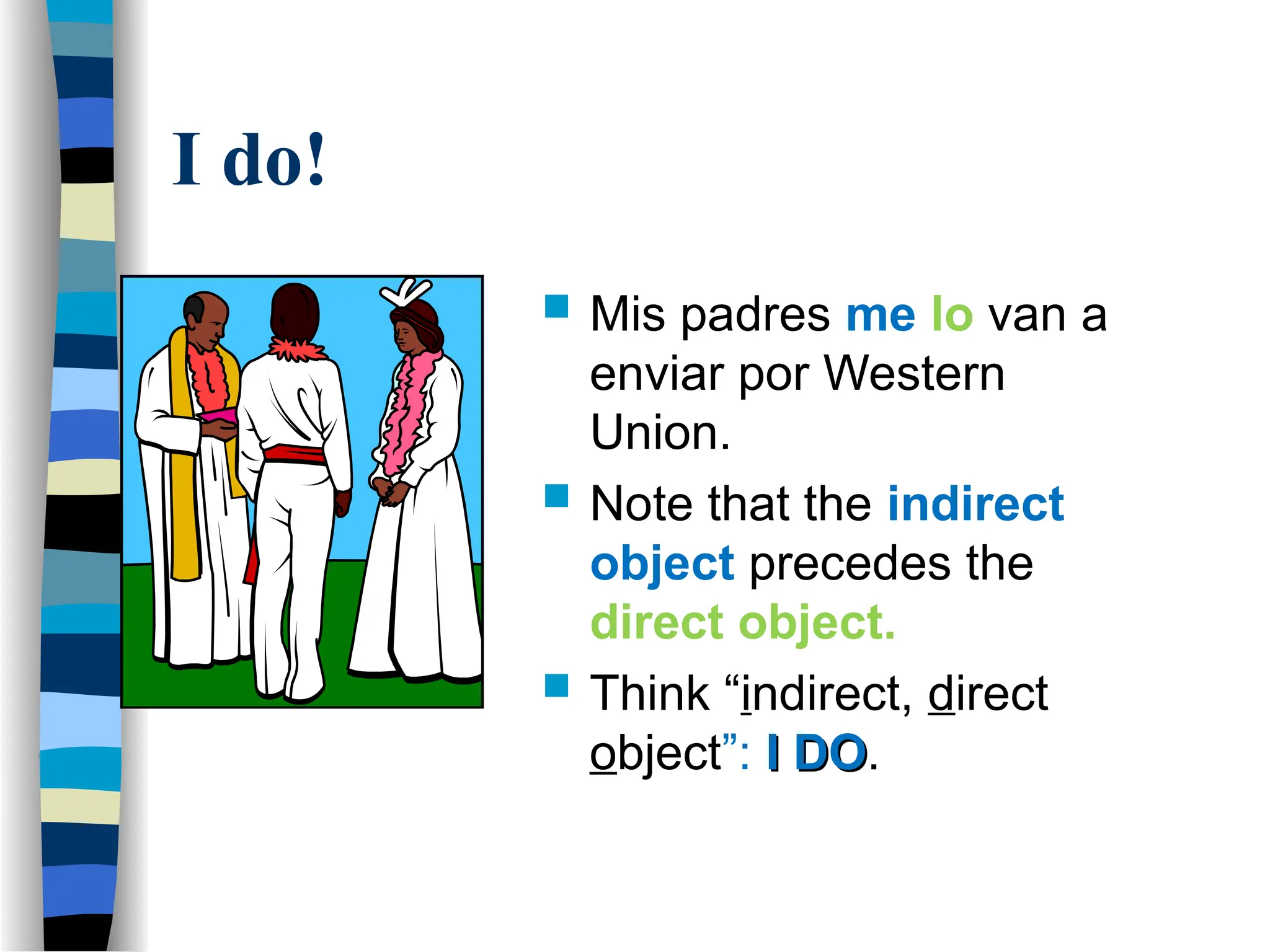 Direct and indirect Subject pronouns in Spanish | PPT