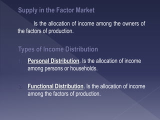 Chap6 factor markets & income distribution | PDF
