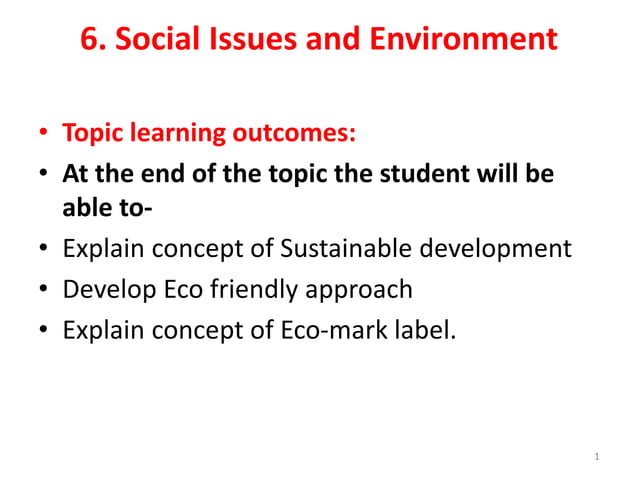 Social Issues and Environment with sustainable Development and SDG | PPTX