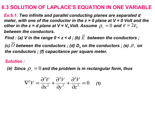 Chap6 laplaces and-poissons-equations | PPT | Physics | Science