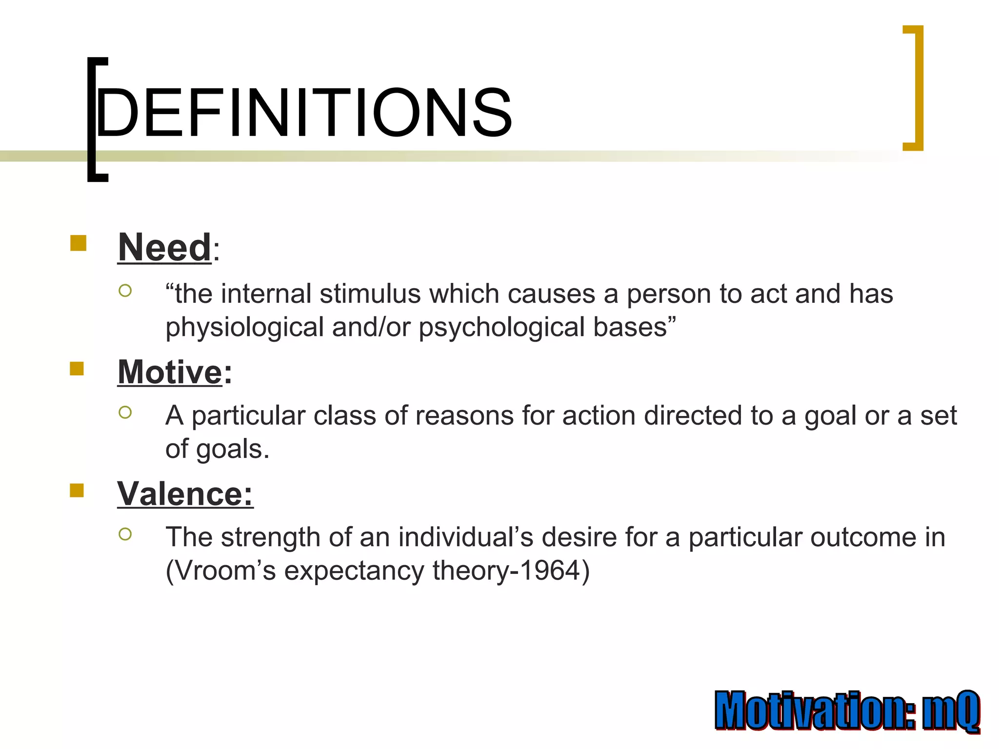 Chap 6 Need Theories Of Motivation | PPT