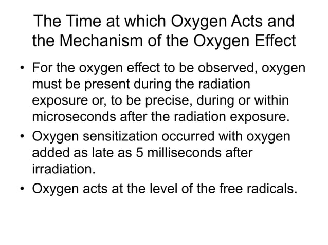 Chap6 oxygen effect and reoxygenation | PPTX