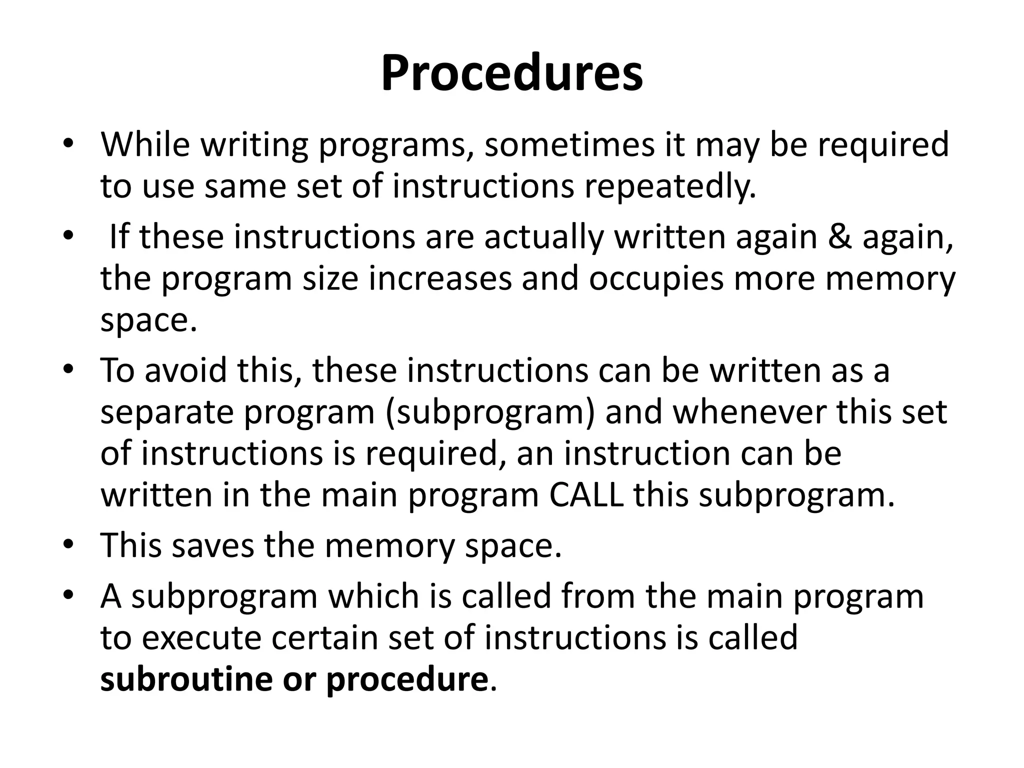 Chap6 procedures & macros | PPTX