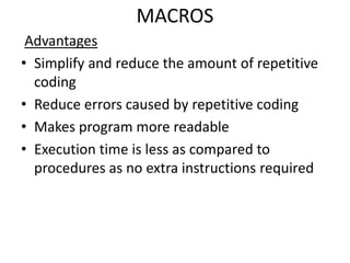 Chap6 procedures & macros | PPTX
