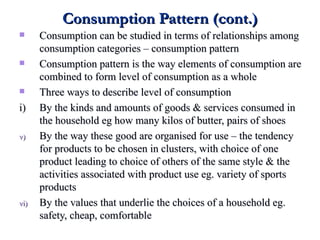 Consumption Pattern and Expenditure | PPT