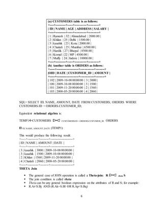 Relational Algebra Ch6 (Navathe 4th edition)/ Ch7 (Navathe 3rd edition ...