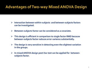 Two-way Mixed Design with SPSS | PPTX