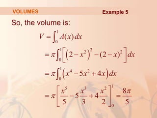 calculus applications integration volumes.ppt